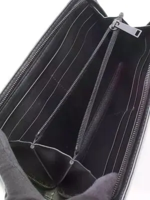 Bottega Veneta 2010 Intrecciato Zip-around Wallet - Black