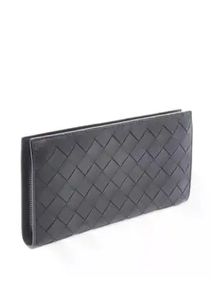 Bottega Veneta 2010 Intrecciato Zip-around Wallet - Black