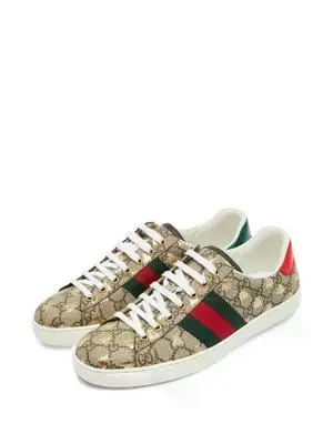 Gucci Ace Gg Supreme Bees Sneakers - Neutrals