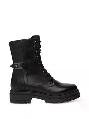 NEROGIARDINI Buckle-detail Lace-up Boots - Black