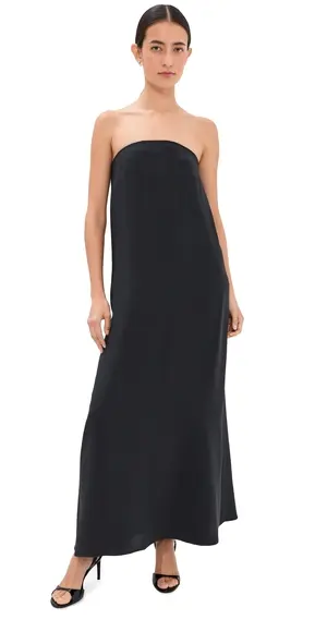 Sablyn Arden Strapless Silk Maxi Dress - Black