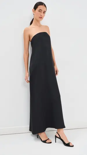 Sablyn Arden Strapless Silk Maxi Dress