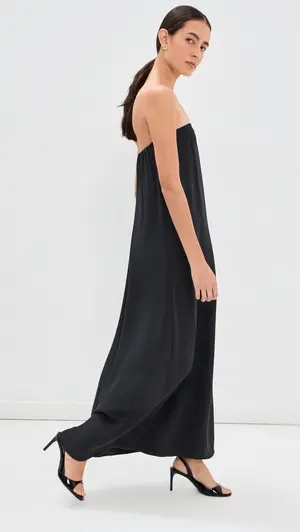 Sablyn Arden Strapless Silk Maxi Dress