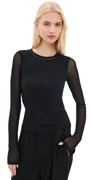 Rag & Bone Luca Shadow Tee - Black