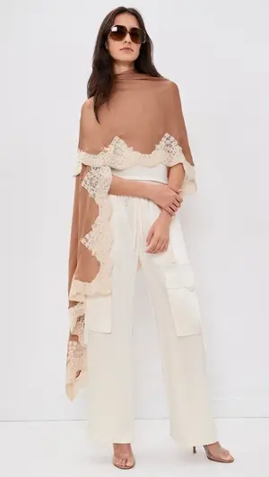 Zimmermann Lace Silk Stole Shawl