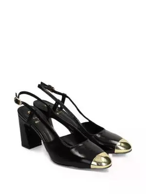GOLD & ROUGE Lisian Metal-cap Pumps - Black