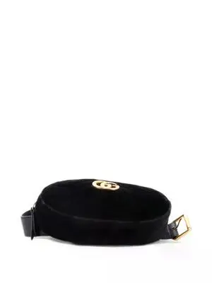 Gucci Gg Marmont Matelasse Velvet Belt Bag