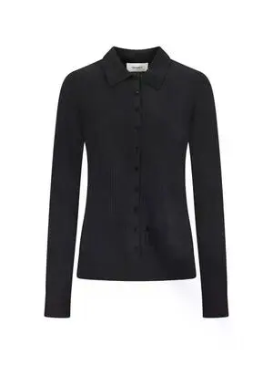 LISA YANG Agata Ribbed-knit Cardigan - Black