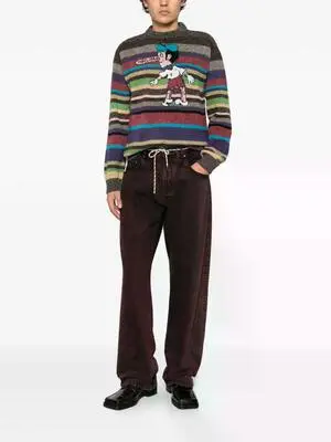 MAGLIANO Striped Intarsia-knit Sweater