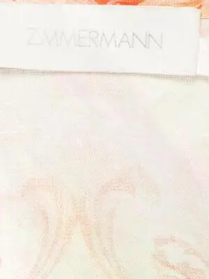 Zimmermann Lyre Palm-print Blouse