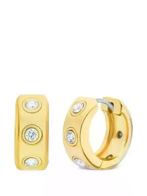 Michael Kors Pavé Logo Huggie Earrings