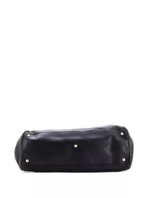 Gucci Bamboo Shopper Leather Large Tote Bag - Black