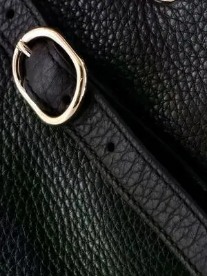 Gucci Bamboo Shopper Leather Large Tote Bag - Black