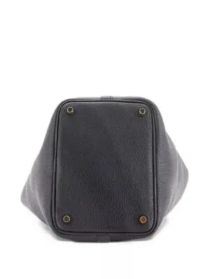 Hermès Picotin Lock Bag Clemence Pm Bucket Bag - Black