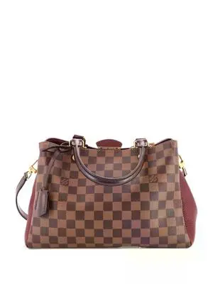 LOUIS VUITTON Brittany Handbag Damier Satchel - Brown