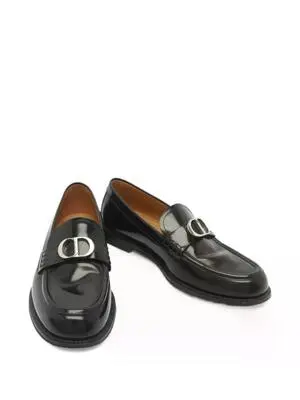 Dior Granville Cd Logo-plaque Loafers - Black