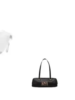 Moschino Logo-plaque Shoulder Bag - Black