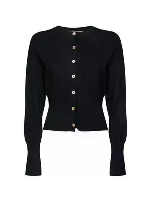 KAOS Button-up Drop-shoulder Cardigan - Black
