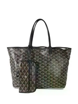 Goyard Pm Saint Louis Goyardine Tote Bag - Black