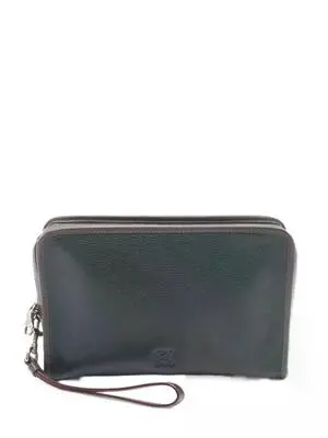 Loewe 2010s Anagram-motif Clutch Bag - Green