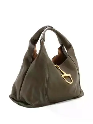 Gucci Softbit Leather Maxi Hobo Bag - Green