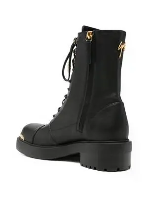 GIUSEPPE ZANOTTI Lace-up Logo-plaque Boots