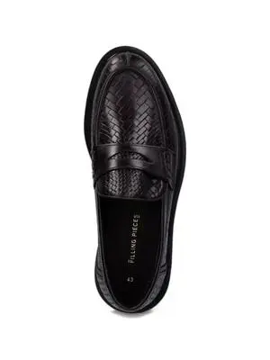 Filling Pieces Woven Twist Woven Slip-on Loafers - Brown