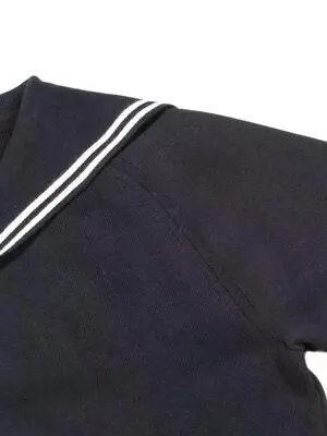 Miu Miu 2010s Sailor Collar Knit Dress - Blue