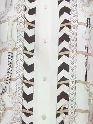Hermès Buckle-print Silk Shirt