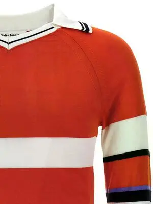 WALES BONNER Stripe-detail V-neck Sweater