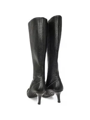 LOUIS VUITTON Bow Leather Boots
