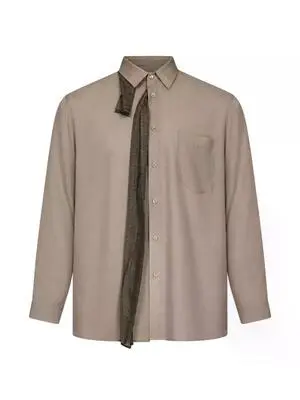MAGLIANO Tie-detail Pocket-front Shirt - Neutrals