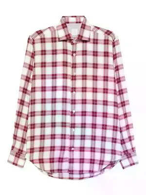 Eleventy Dandy Checked Long-sleeve Shirt - Red