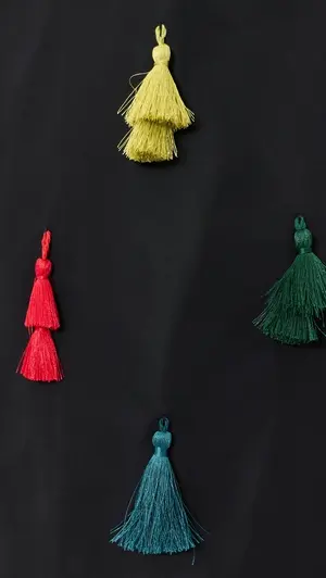 SIMONMILLER Gianna Taffeta Tassel Mini Dress