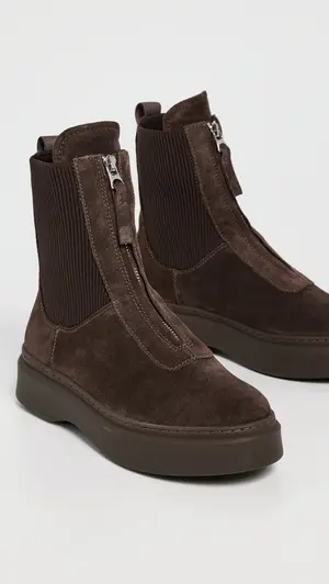 Varley Corian Zip Front Ankle Boots