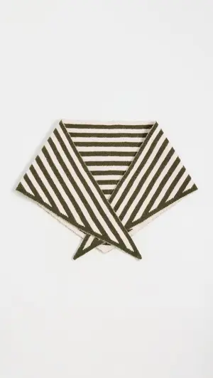 DAMSON MADDER Striped Triangle Scarf