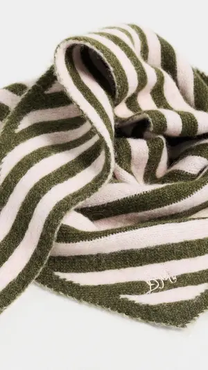 DAMSON MADDER Striped Triangle Scarf