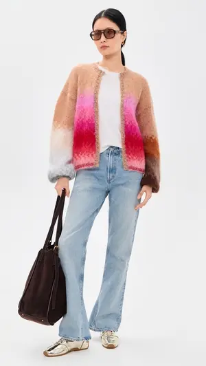 ROSE CARMINE Little Tie Dye Cardigan