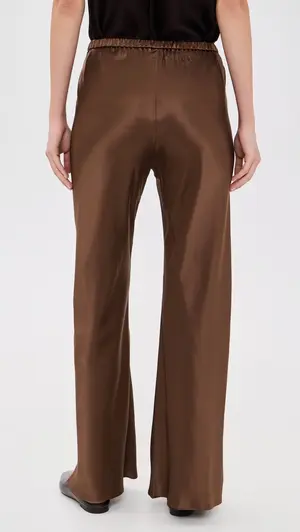 Comme Si Silk Bias Pants - Espresso