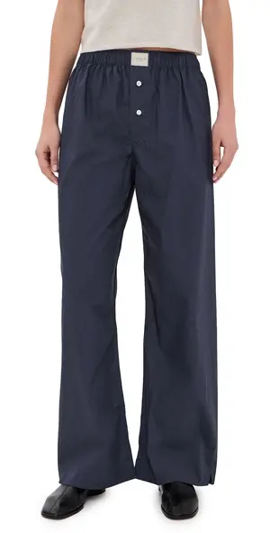 Comme Si La Boxer Alta Poplin Pants - Navy