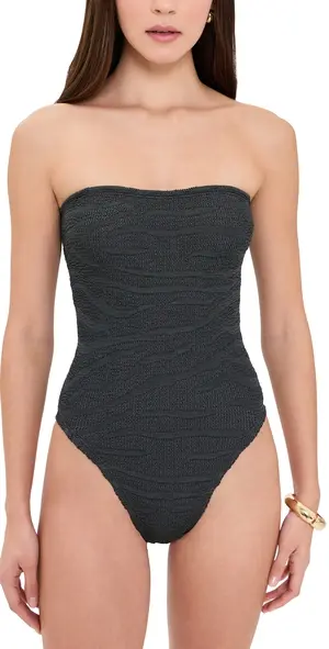 Hunza G Audrey Swimsuit - Metallic Graphite