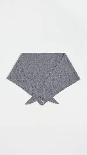 DAMSON MADDER Large Pointelle Triangle Scarf