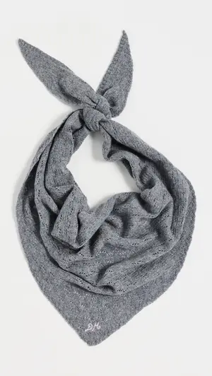 DAMSON MADDER Large Pointelle Triangle Scarf