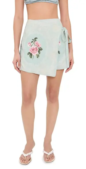Agua Bendita Luna Nostalgia Coverup Skirt - Multicolor