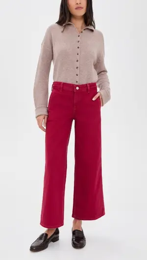 Good American Vintage Mid Wide Crop Jeans
