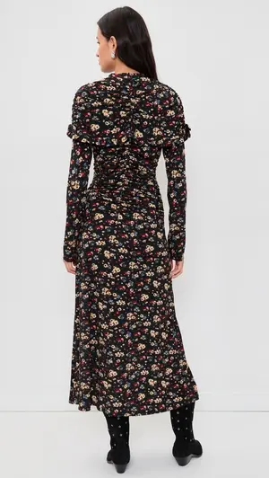 Sea Kaiya Floral Ruffle Midi Dress