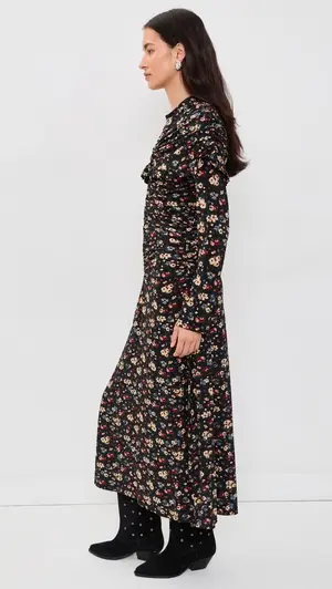 Sea Kaiya Floral Ruffle Midi Dress