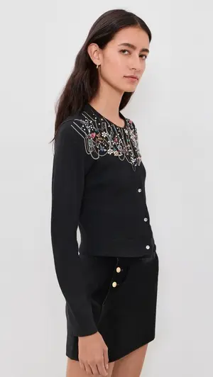 Alice + Olivia Dollie Embellished Cardigan