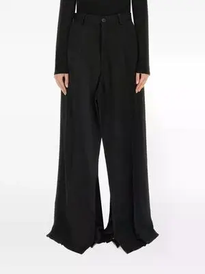 Balenciaga Pleated Virgin-wool Trousers - Black