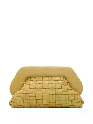 THEMOIRE Bios Woven Clutch Bag - Yellow